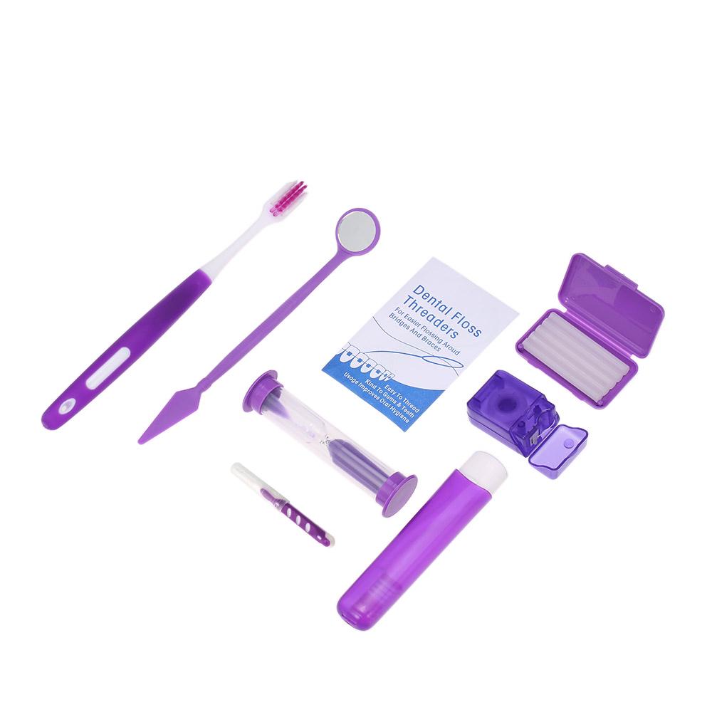 Buy Orthodontic Teeth Care Kit Teeth Cleaning Toothbrush Mirror ...