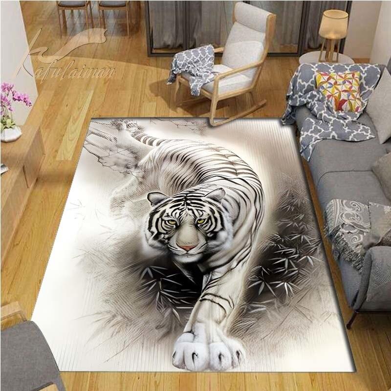 Buy Lion Carpet For Living Room Tiger Area Rug Animals Large Carpet ...