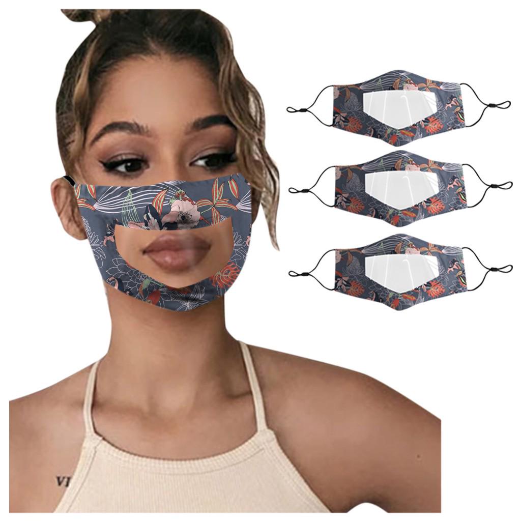 Buy Insky 3PCS Prints Masks With Clear Window Visible Expression Face ...