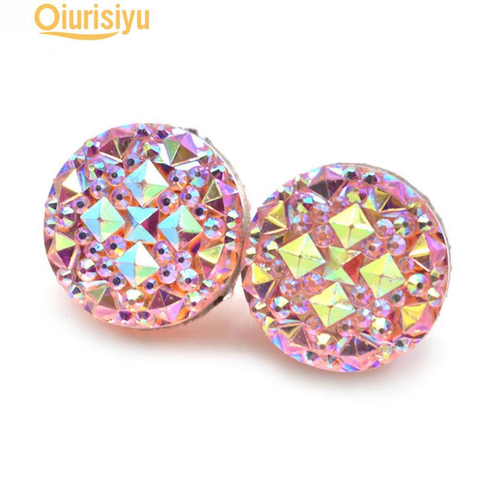 Buy 1 Pair Round Rhinestone Magnetic Women's Scarf Brooch Pin at ...