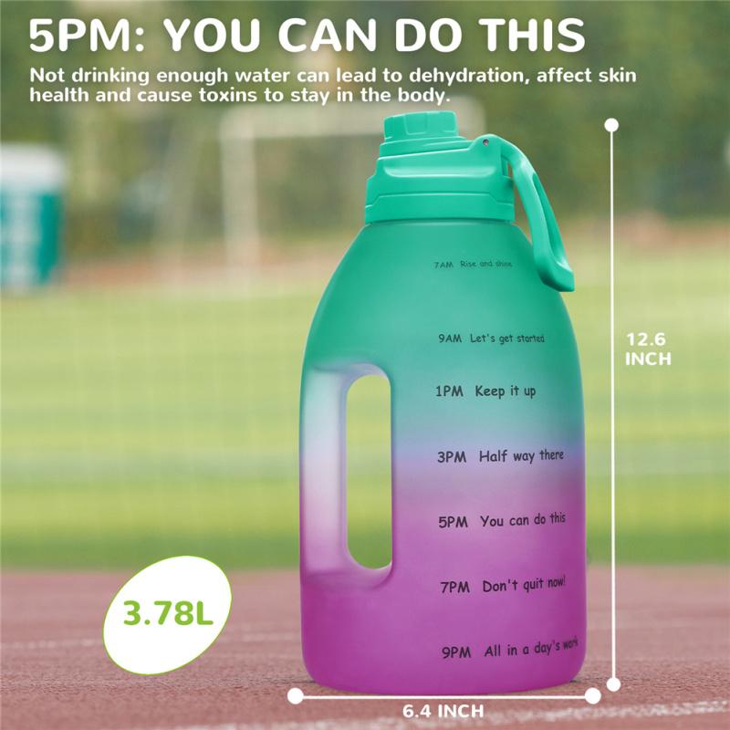 D05 1 Gallon Large-capacity Motivational Water Jug With Handle Strap ...