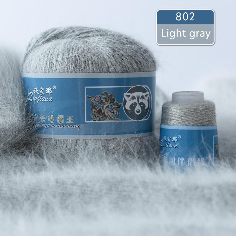 Buy 50+20g/set Good Quality Hand-Knitting Thread Long Plush Mink ...