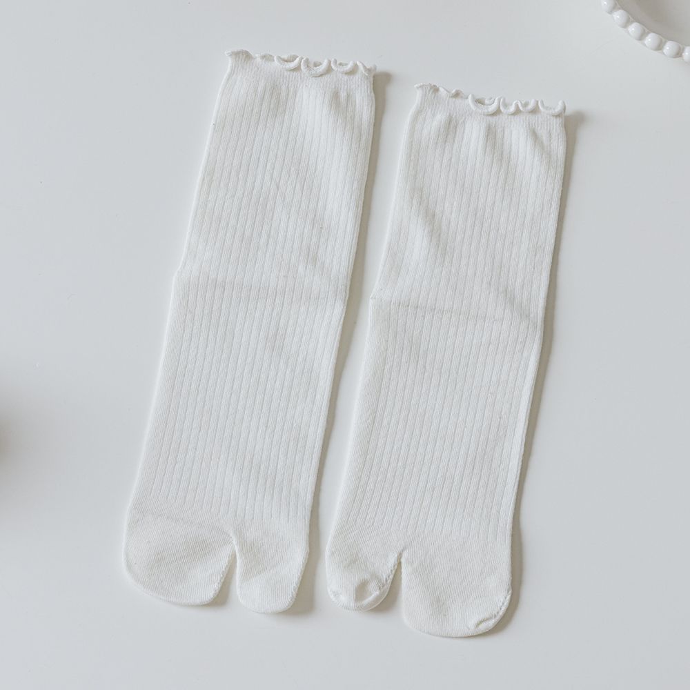 Buy Cotton Split Toe Harajuku Female Two Toe Socks Middle Tube Socks ...