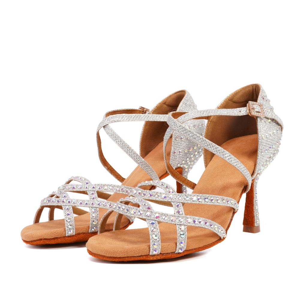 Cheap 9cm Heel Professional Women Ballroom Dancing Shoes Indoor Latin ...