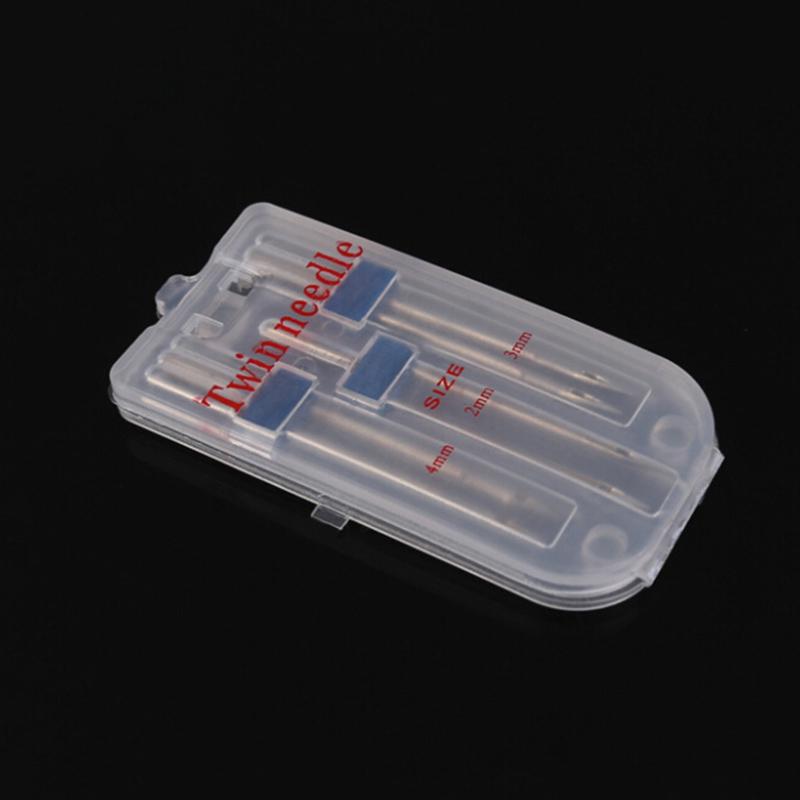 Buy 3Pcs Steel Sewing Machine Needle Double Twin Needles Sewing Needles ...