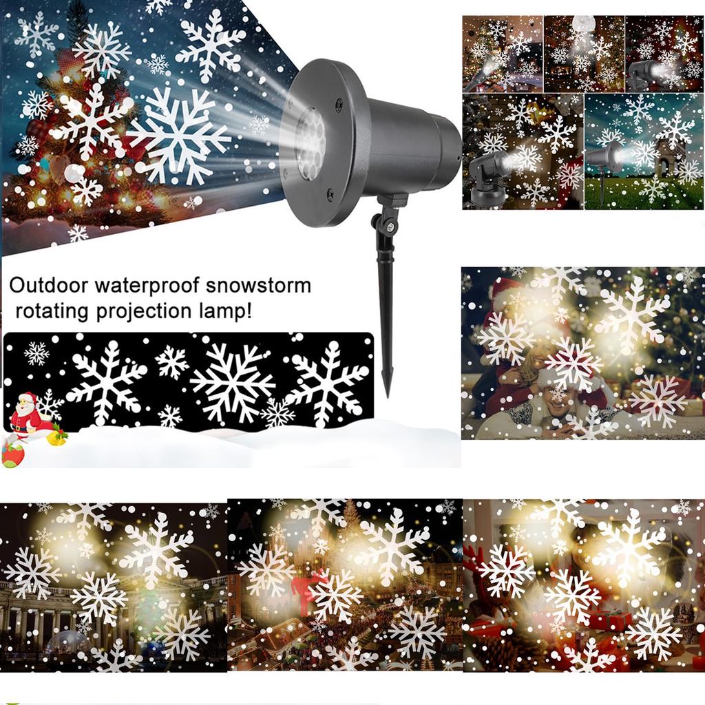 Buy Christmas Snowflake LED Projector Lights Christmas Home Party Decor ...
