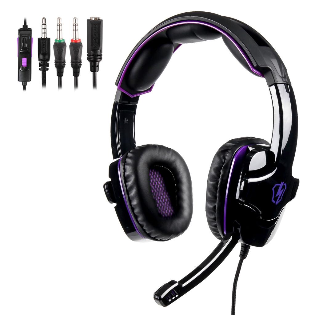 Buy L8 Gaming Headset 3.5mm Stereo Over-Ear Headphone with Adjustable ...