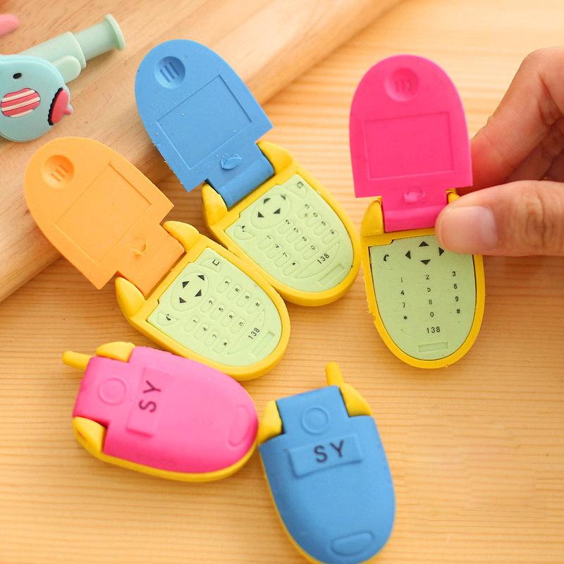 Buy Creative Stationery Eraser Cartoon Compact Mobile Phone Eraser at ...