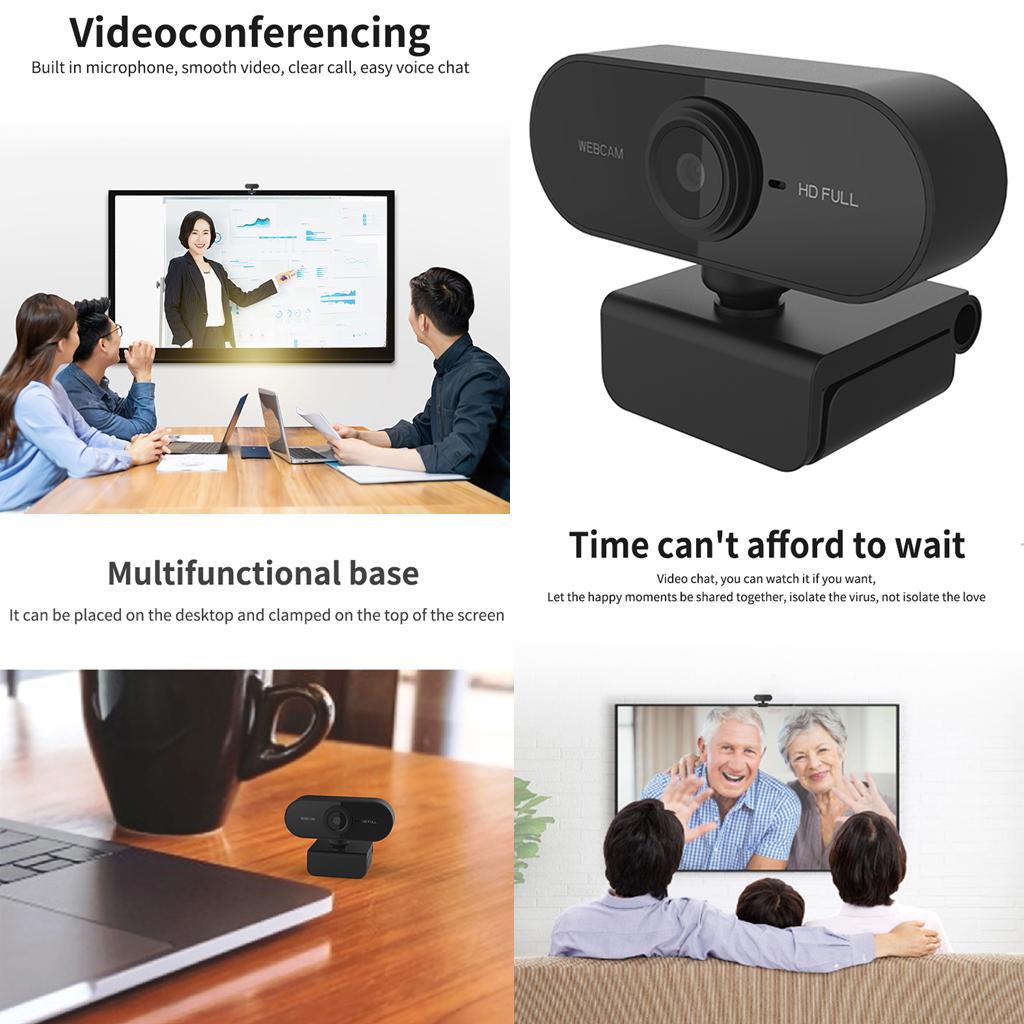 Buy 1080P HD Webcam with Mic Rotatable PC Desktop Web Camera Cam Mini ...