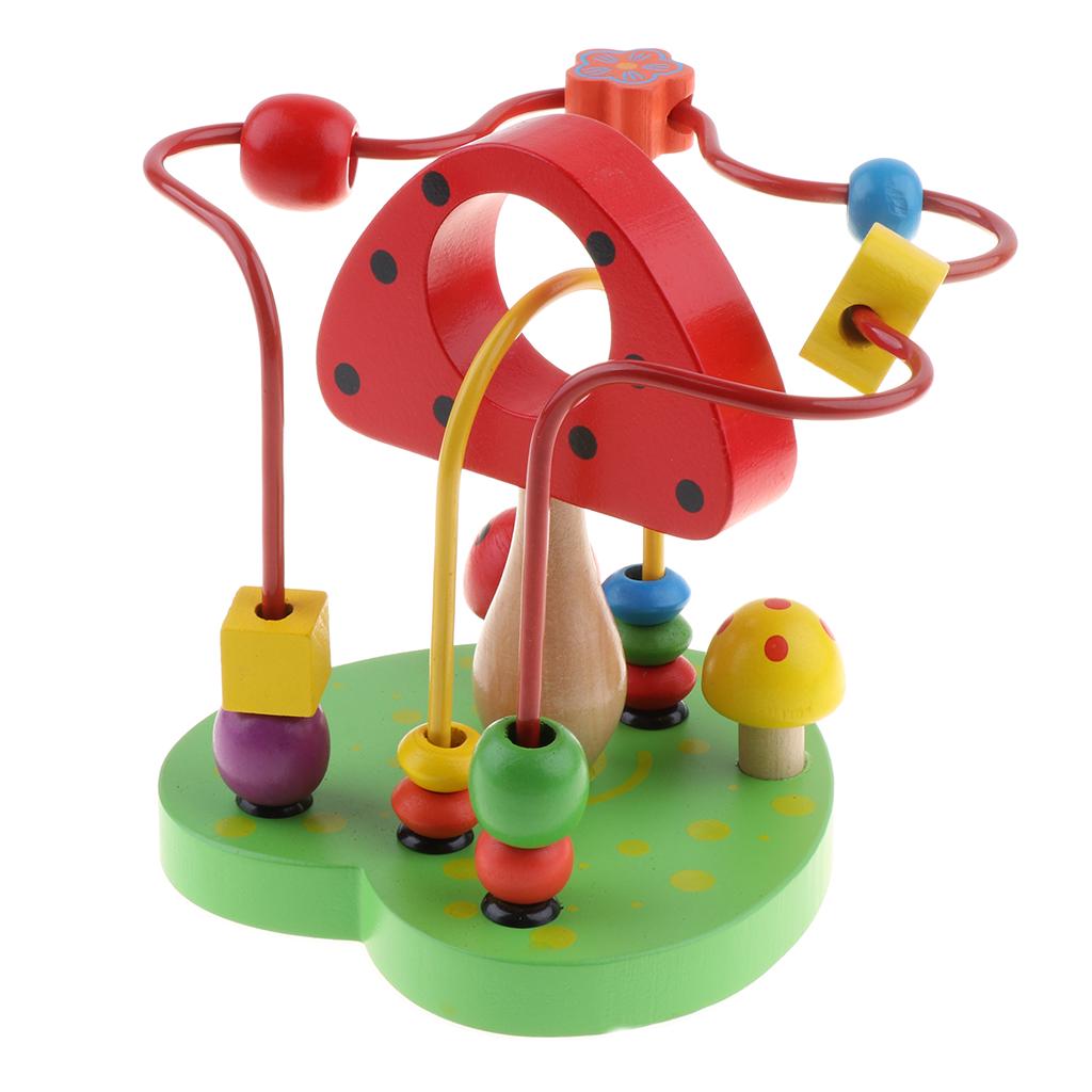 Buy Mini Wooden Bead Maze Toy for Toddlers Early Development Education ...