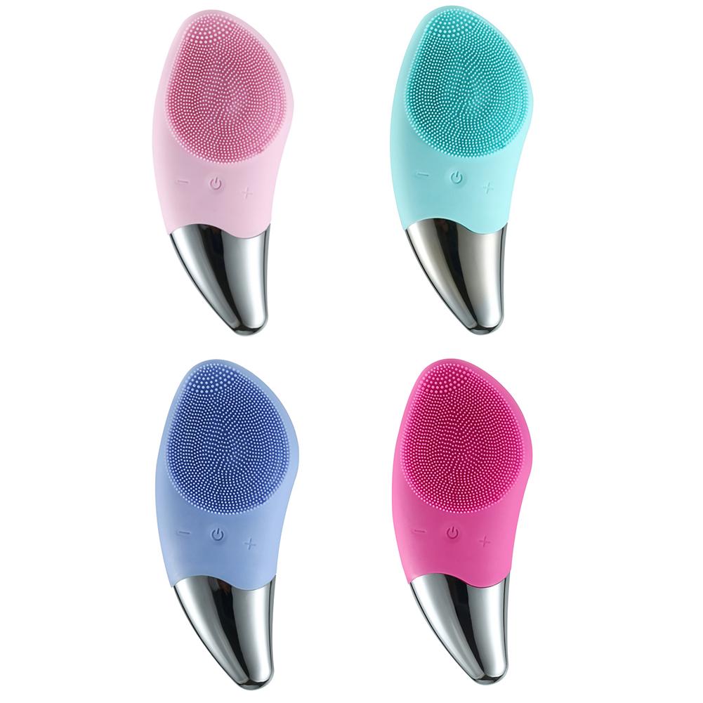 Buy Electric Silicone Facial Cleansing Instrument Sonic Vibration Face ...