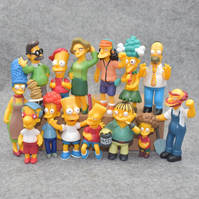 Buy 5-8CM Anime Toy 14pcs/set Family Simpsons PVC Figures Collectible ...