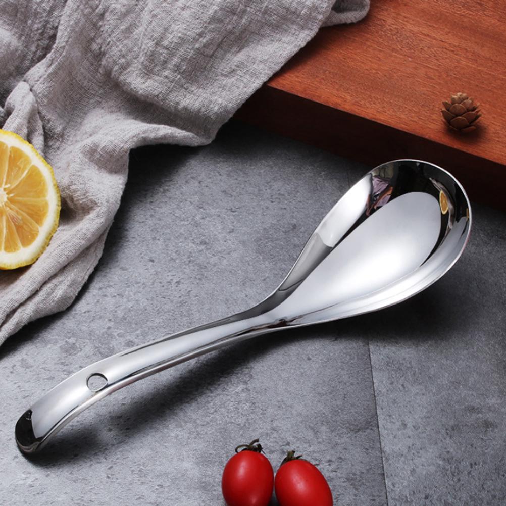 Buy 1pc Spoon Durable Practical Utlity Long Handle Stainless Steel ...