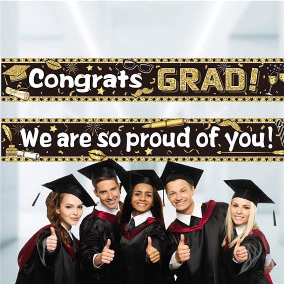 Buy We Are So Proud of You Graduation Banner Hanging Flag Door Flag at ...