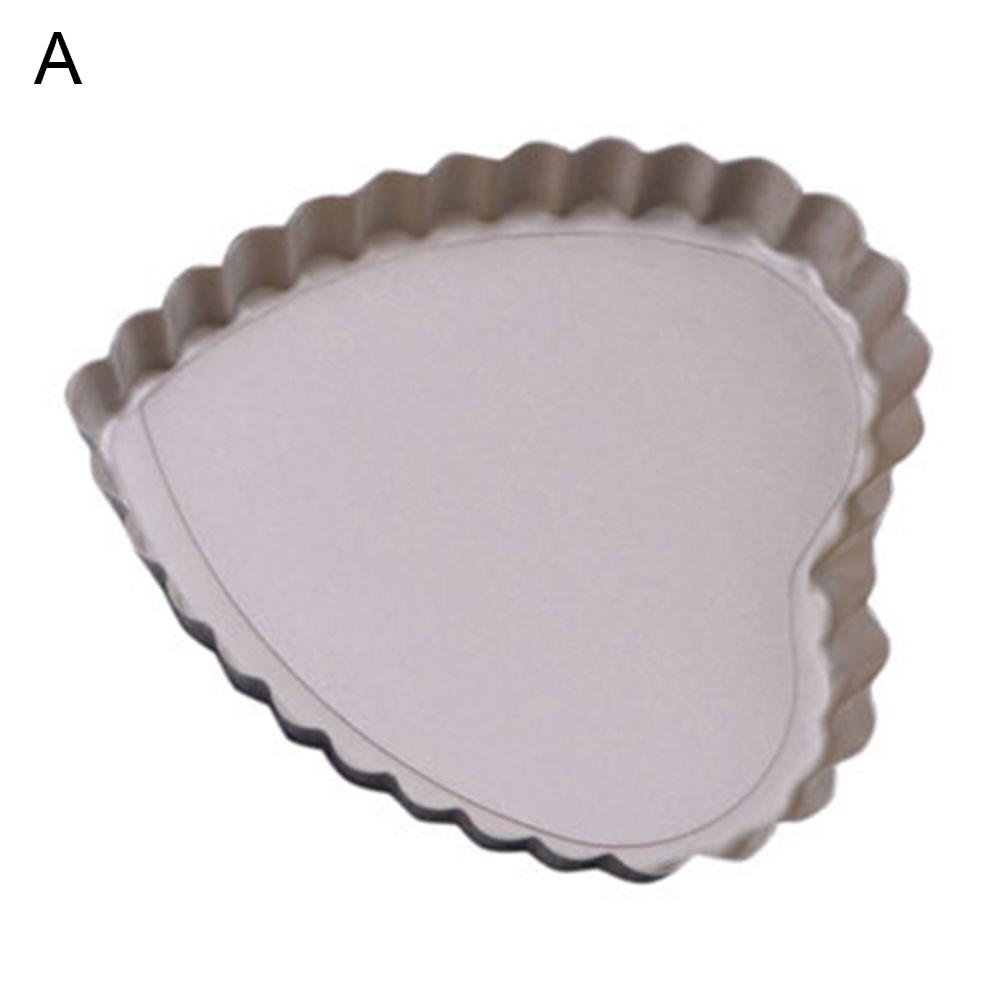 Yvonne Non-stick Wavy Heart Round Egg Tart Cake Pan Baking Cheese Dish ...