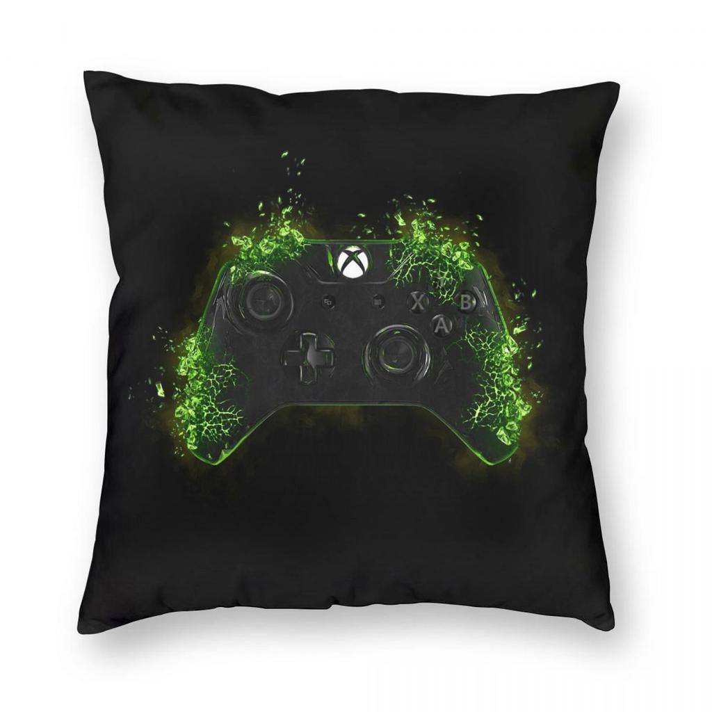 Cheap Xbox Controller Shattered Green Square Pillowcase Polyester Linen ...
