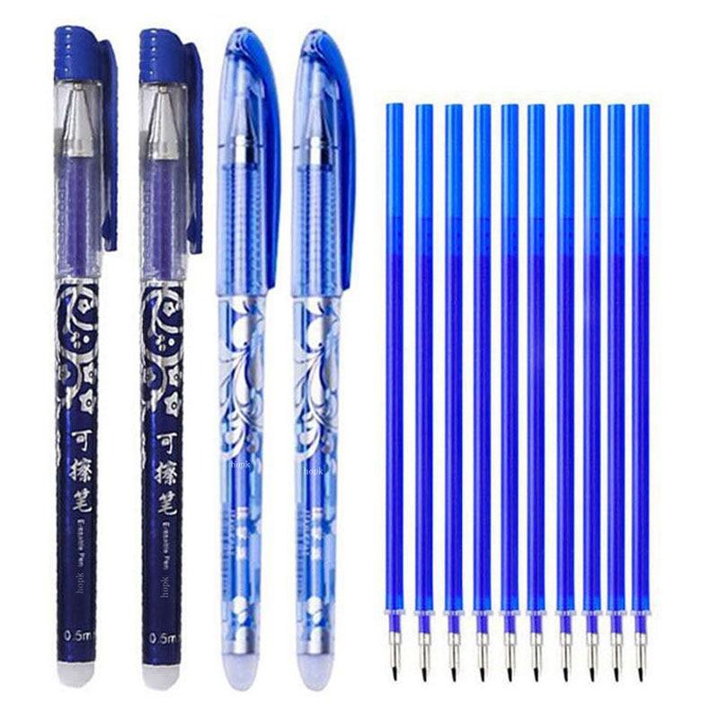 Erasable Gel Pen Refills Rod Set 0.5mm Washable Handle Magic Erasable ...