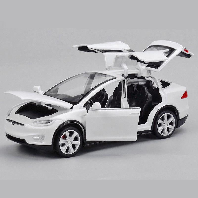 Buy Lovely Mini 1:32 Tesla Model X 90D SUV Diecast Car Sound&Light Pull ...