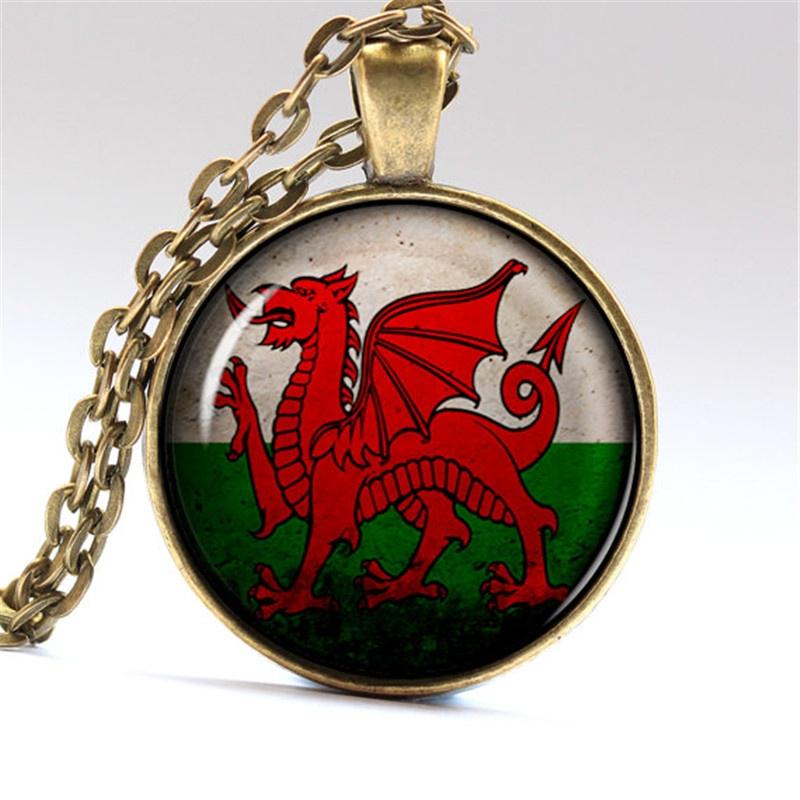Buy Wales Jewelry England Pendant Uk Necklace Wales Flag Necklaces ...