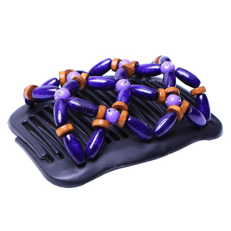 Buy Magic Comb Beaded Floral Easy Updo Bun Hair Maker Double Elastic ...