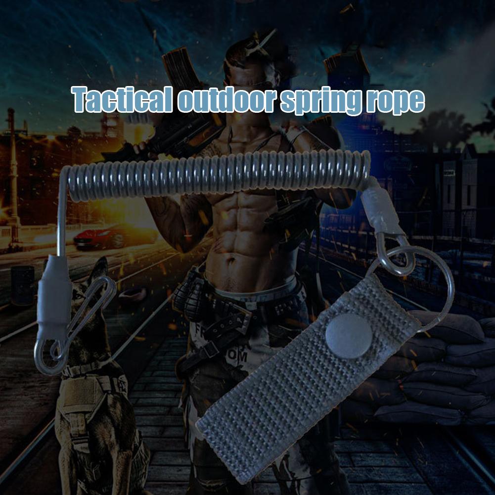 Buy Retractable Spring Rope with Hook Anti-Loss Elastic Spring Keychain ...