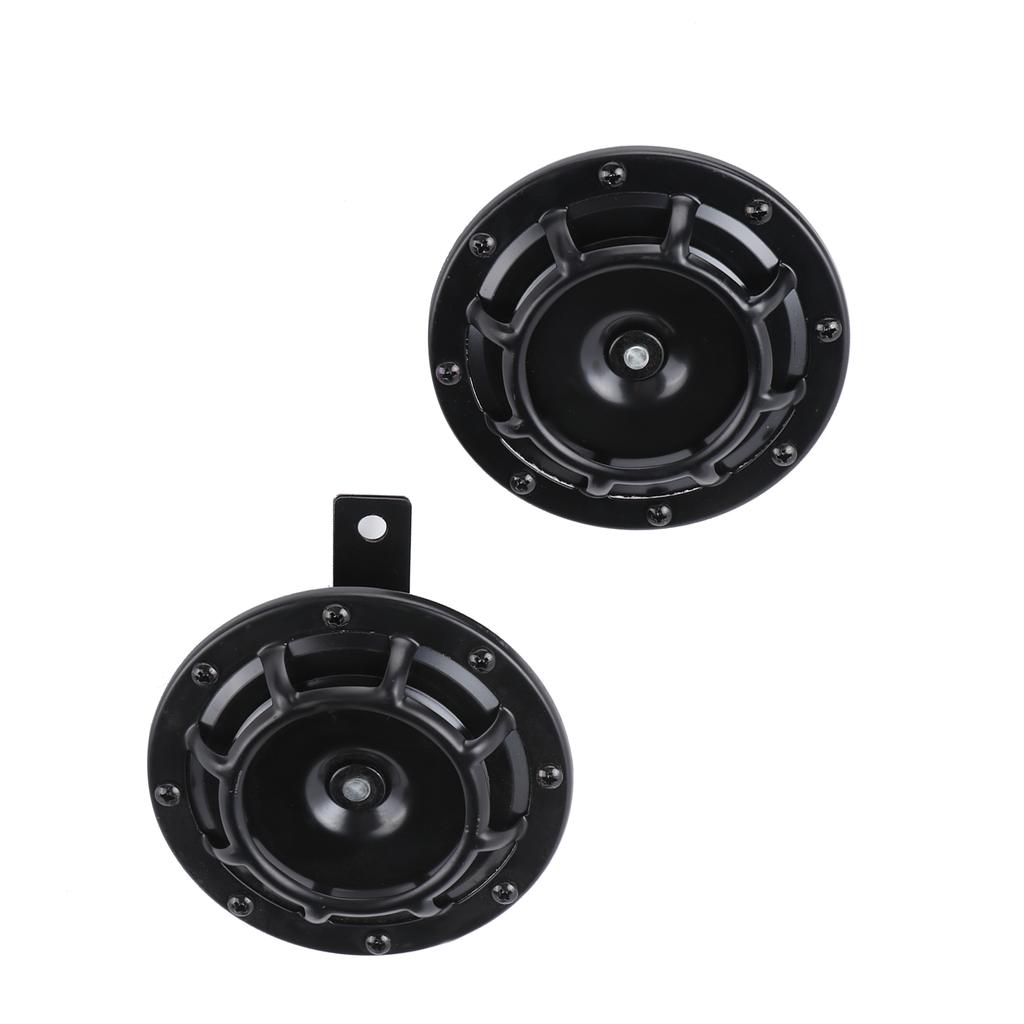 Buy Pair 120mm 115DB Snail Horn Universal Black for Car Motorcycle ...