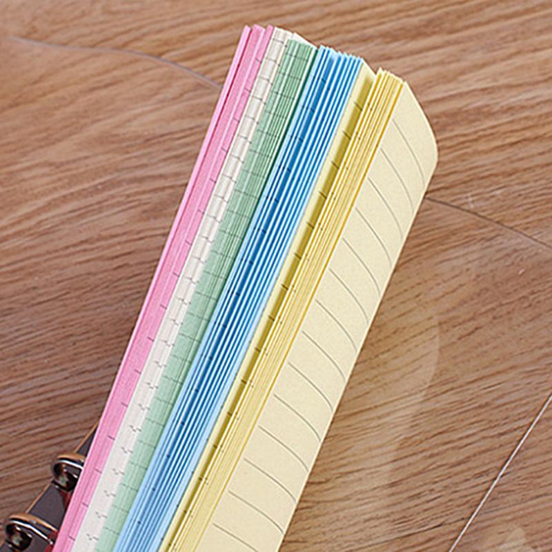 Buy Colorful A5/A6 Loose Leaf Notebook Inner Pages 6 Holes Blank Line ...