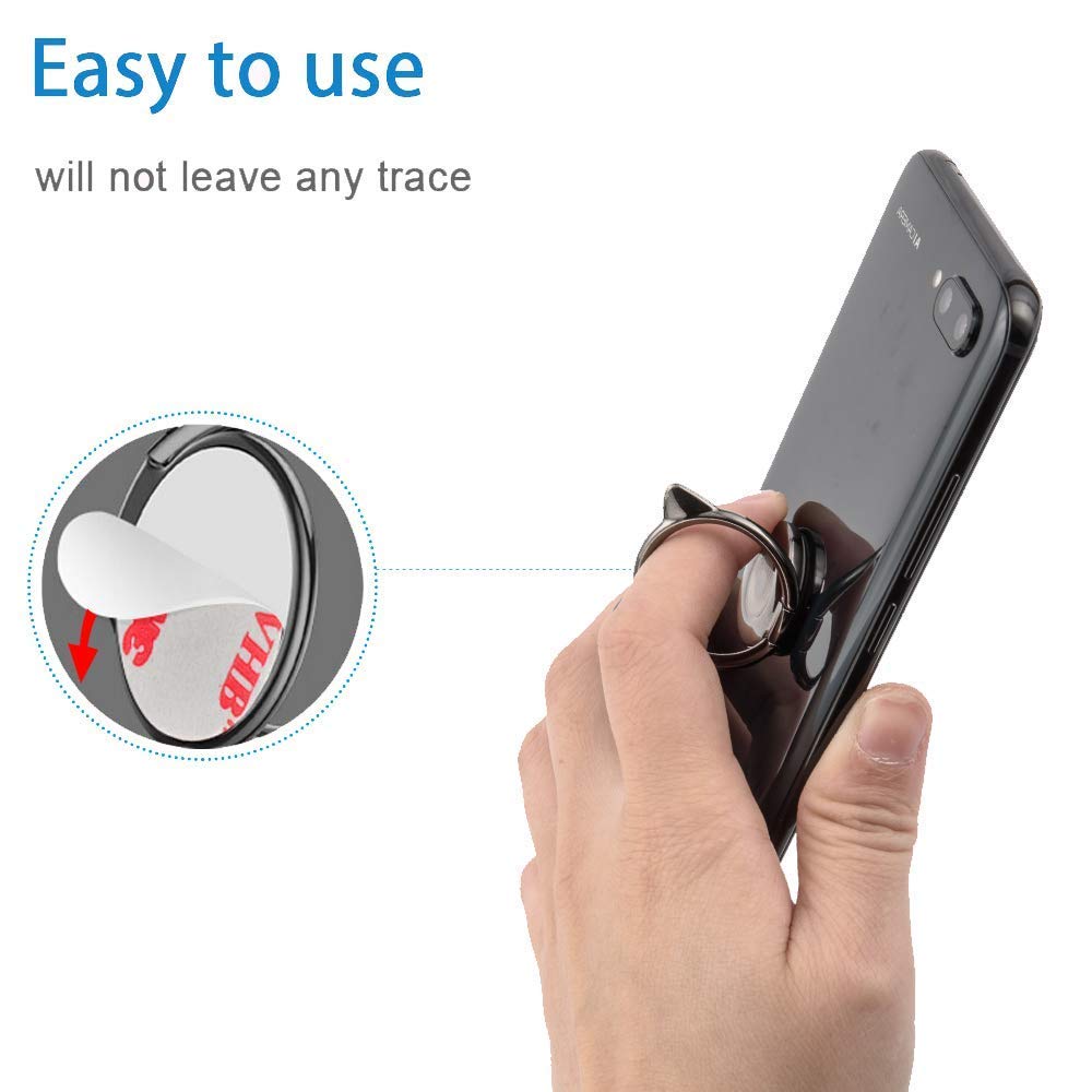 Cheap Phone Ring Cat Attachable Kickstand Ultra Thin Cute 360 Degree ...