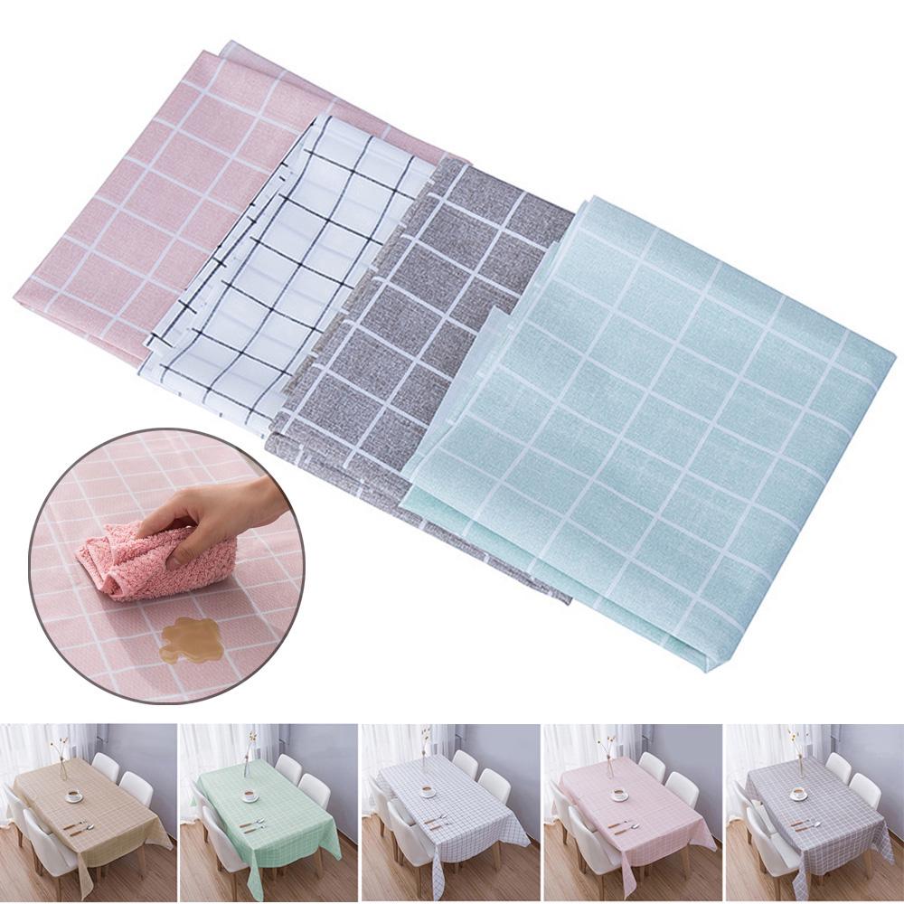 Buy Nordic Style PVC Waterproof Oil-proof Table Cloth Cover Plaid ...
