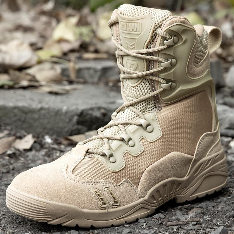 Buy Black Military Boots Men's Sneakers Non-slip Work Shoes Men Combat ...