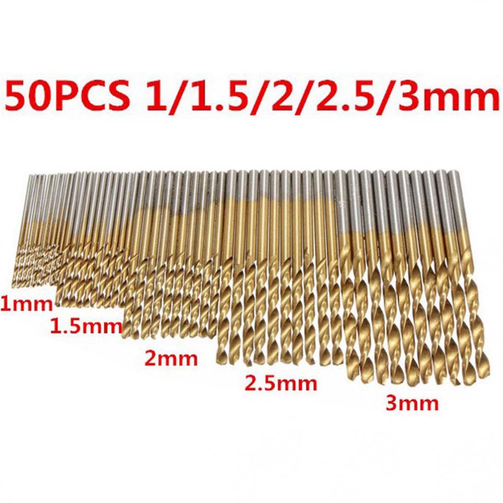 Buy 50PCS Fashion Outlet Mini Micro Round Shank Drill Bits Set Small ...