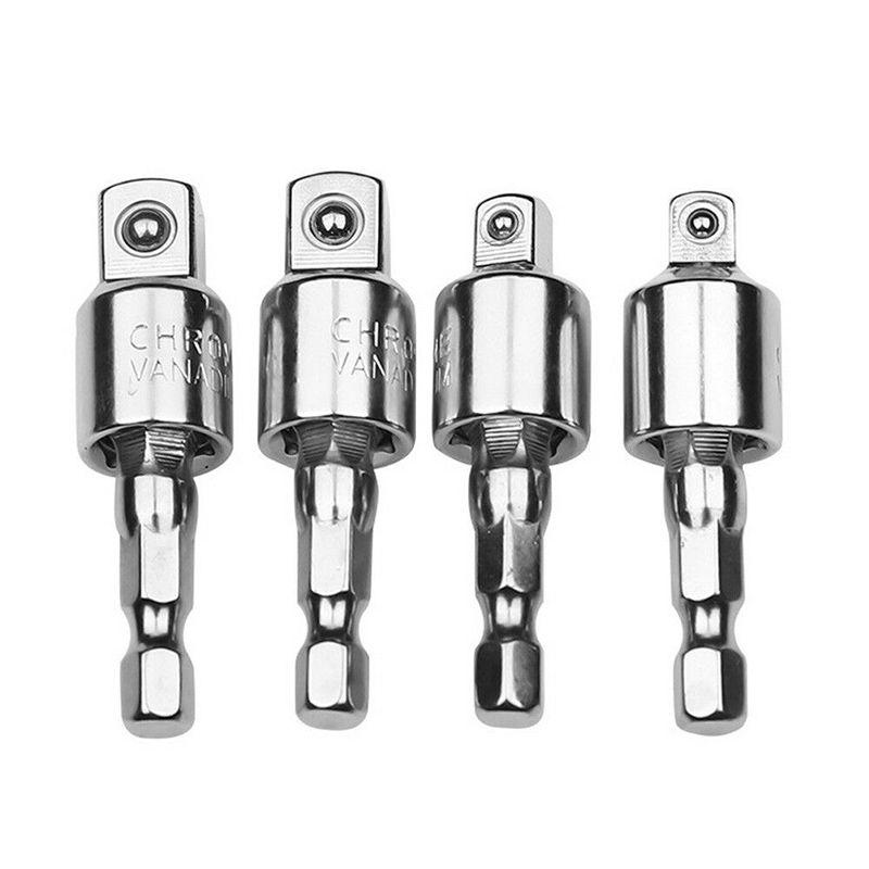 Buy 1/4" 3/8" 1/2" Electric Drill Socket Adapter for Impact Driver with ...