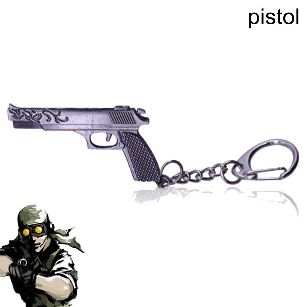 Silver Sniper Rifle Mini Gun Model Revolver Metal Keychain Key Ring-buy ...