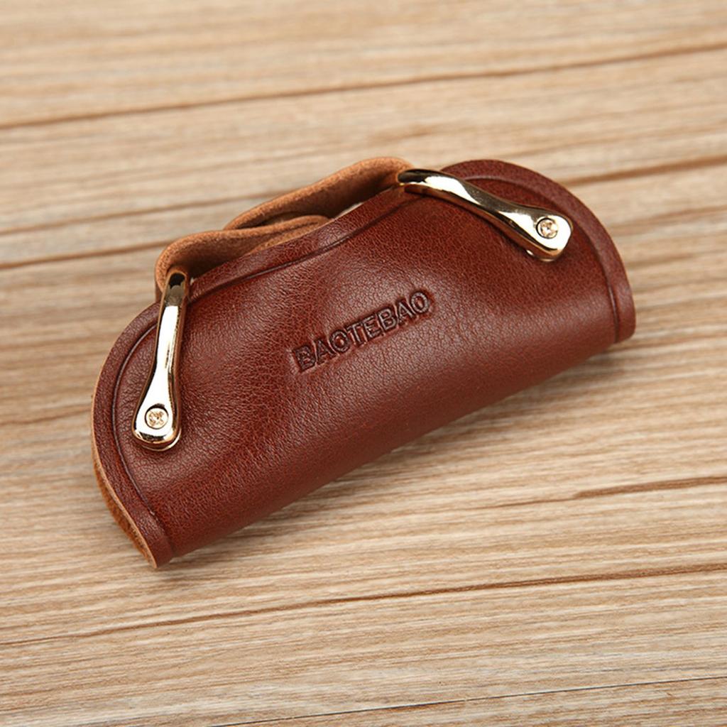 Buy LLLD Leather Smart Key Wallet DIY Keychain EDC Pocket Car Key ...