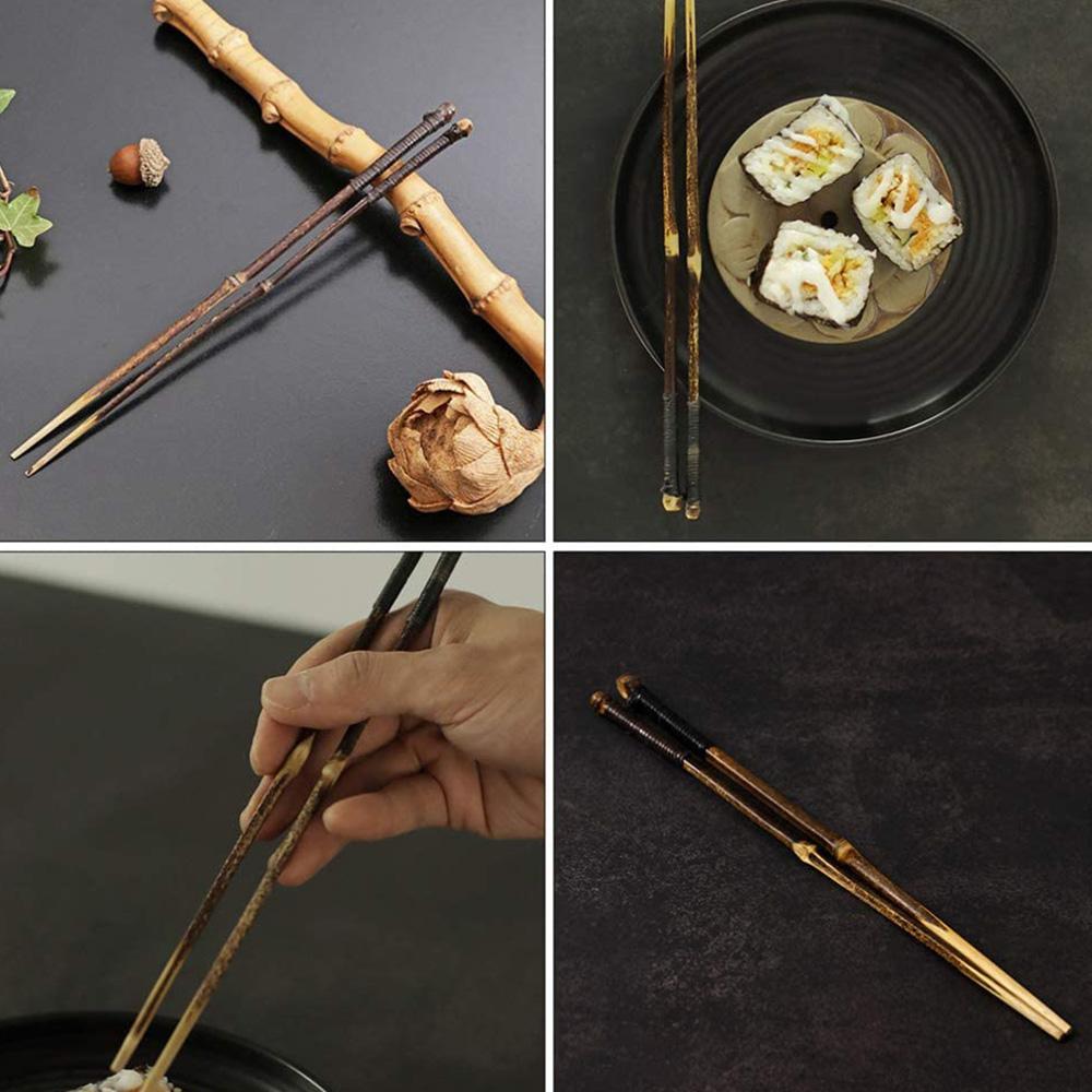 1 Pair Long Bamboo Chopstick Reusable Chopsticks Sushi Chopsticks Hot ...