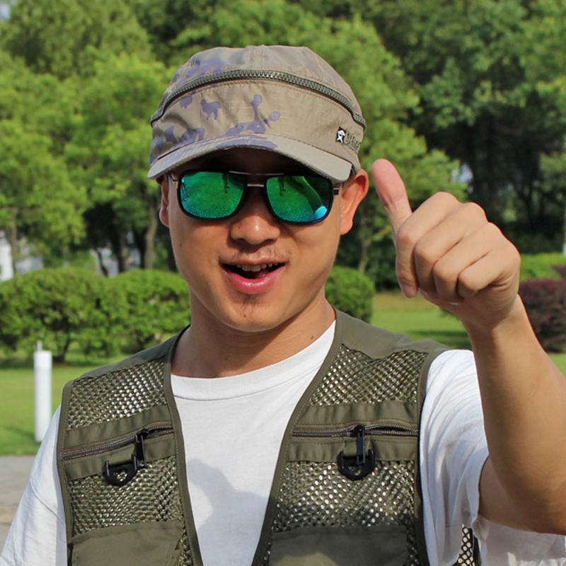 Buy Zipper Hat Fishing Hat Outdoor Sports Comfortable Portable Sun Hat ...