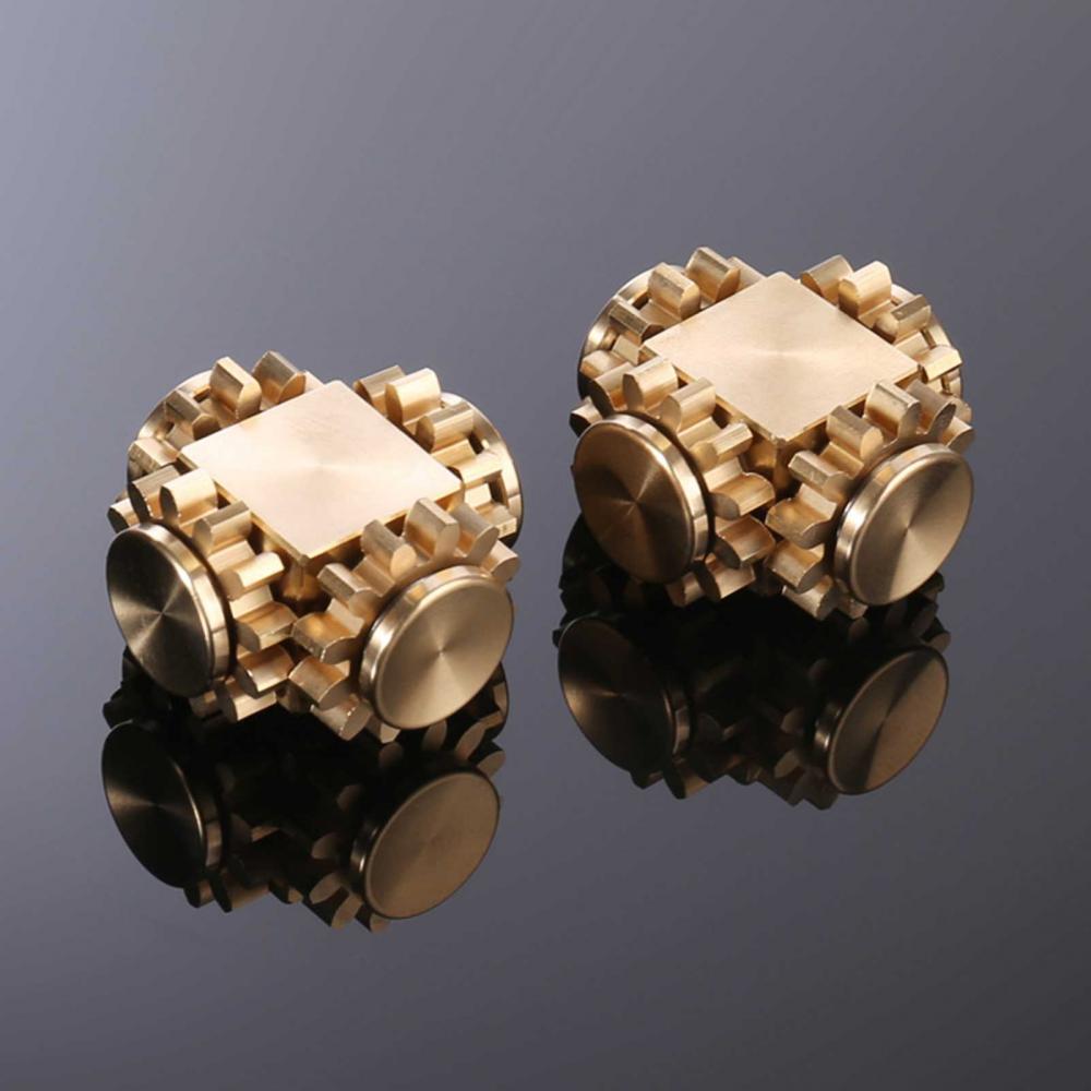 Cheap Pure Brass Fidget Cube Fidget Spinner Toys Gears Linkage Anti ...