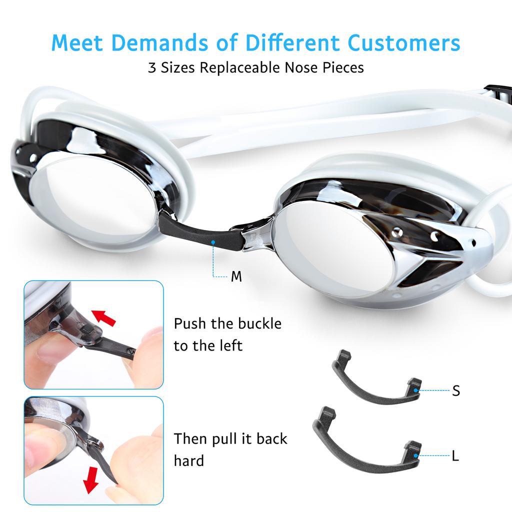 Buy Adult Swim Goggles Waterproof Anti-fog HD Swimming Goggles ...