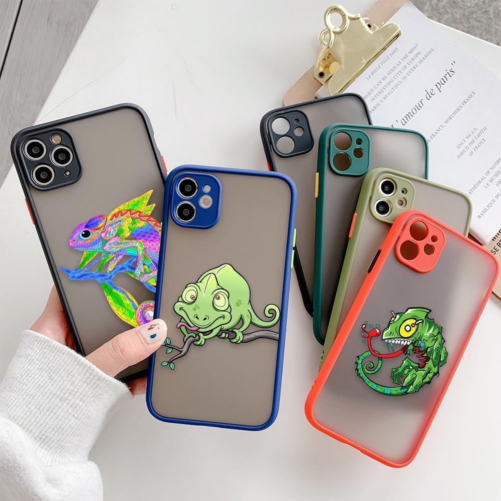 Buy Funny Chameleon lizard Phone Case For iPhone 11 12 13 14 Pro PM Max ...