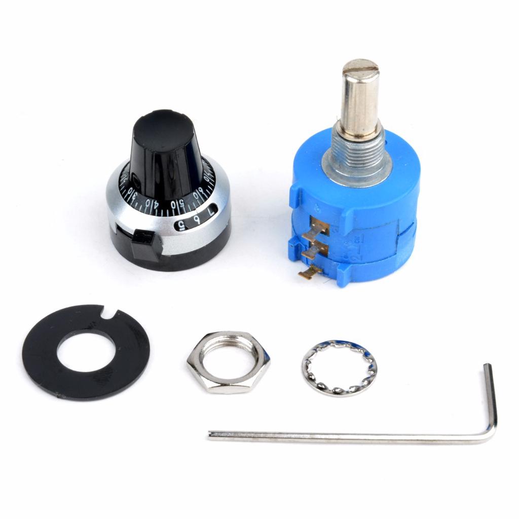 Buy Manyi 10K Ohm 10 Turn Adjustable Potentiometer with Counting Dial ...