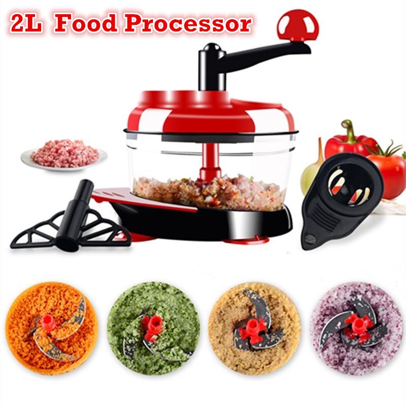 Buy Powerful Handheld Fruit Vegetable Chopper Nuts Mincer Onion Salad ...