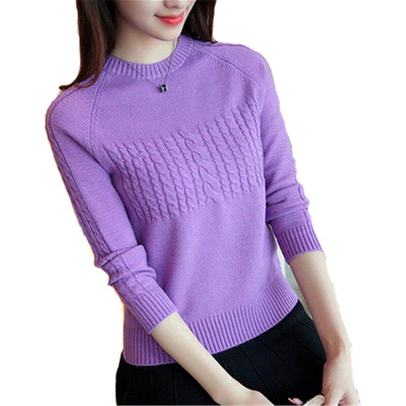 Cheap Women Pullover Sweater 2023 Spring Autumn Korean New Solid O ...