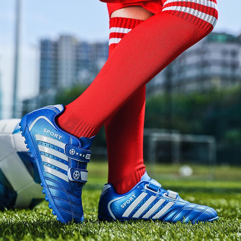 Satın alın Children Football Game Shoes Green Blue Outdoor Kids Soccer ...