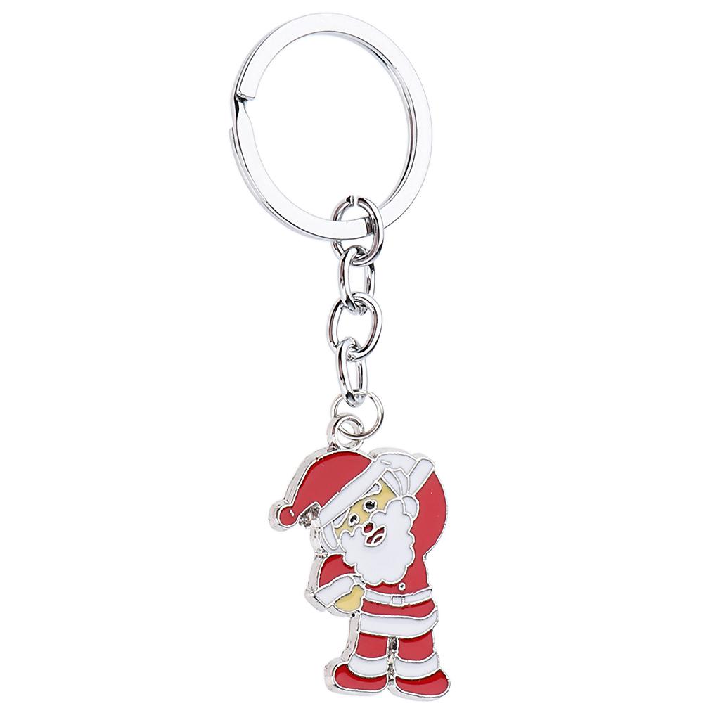 Buy Festival Keychain Metal Keyrings Jewelry Kids Xmas Gift Red Jingle ...