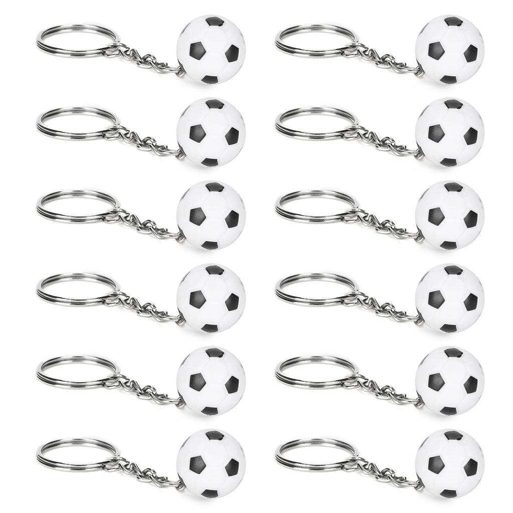12pcs Soccer Ball Keychains Mini Simulation Soccer Pendant for Party ...