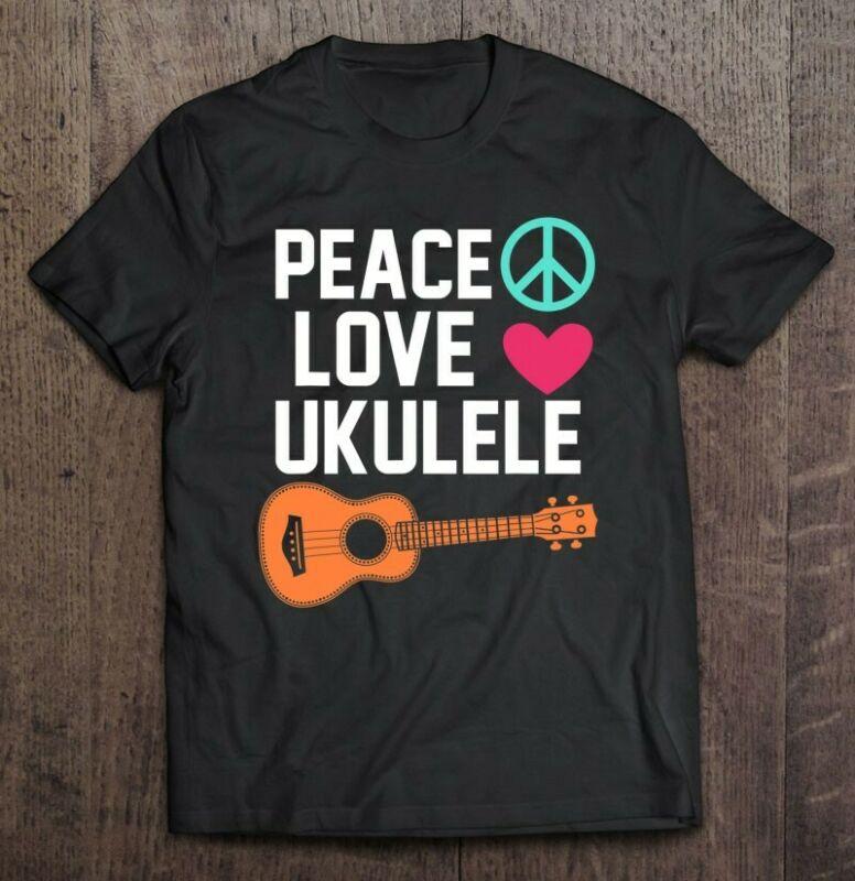 Buy Ukulele Shirt %E2%80%93 Peace Love Ukelele Uke Love Men's Graphics ...
