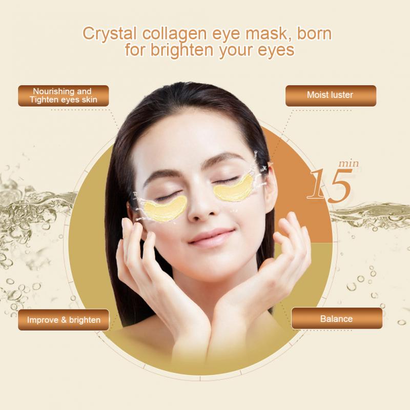 Buy 5 Pairs Crystal Collagen Eye Mask Dark Circles Fading Eye Mask Fine ...