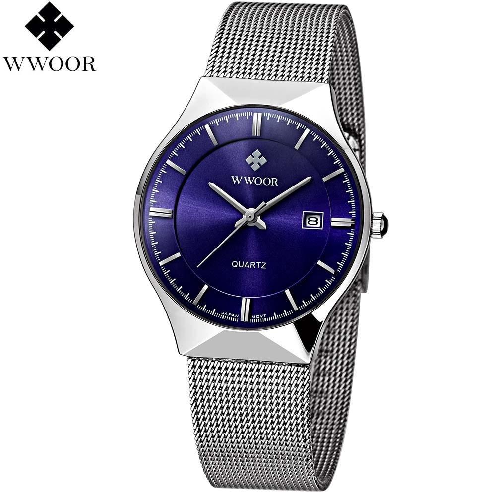 Buy WWOOR Brand Luxury Men'S Watch Waterproof Ultra-Thin Stainless ...