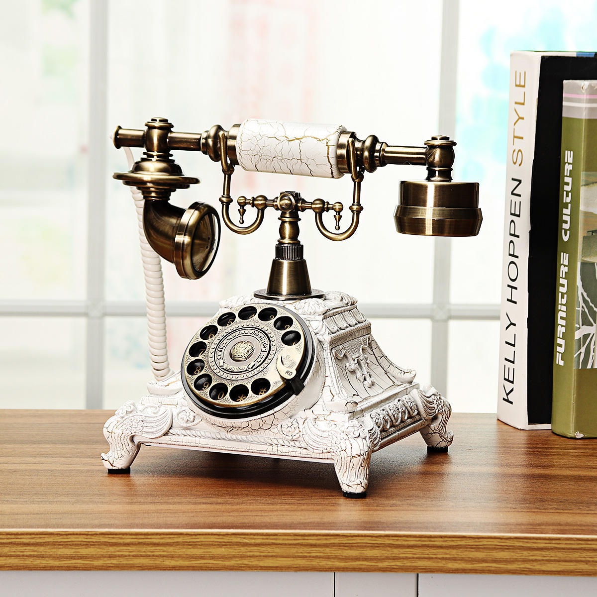 Vintage antic Retro telefon OldFashion Rotary telefon birou acasă ...