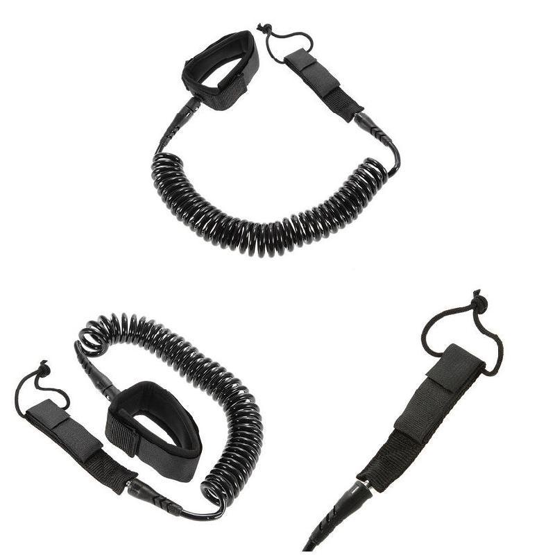 Buy Up Paddle Board Surfing Cord Stand 10ft Coiled Rope Ankle Leash ...